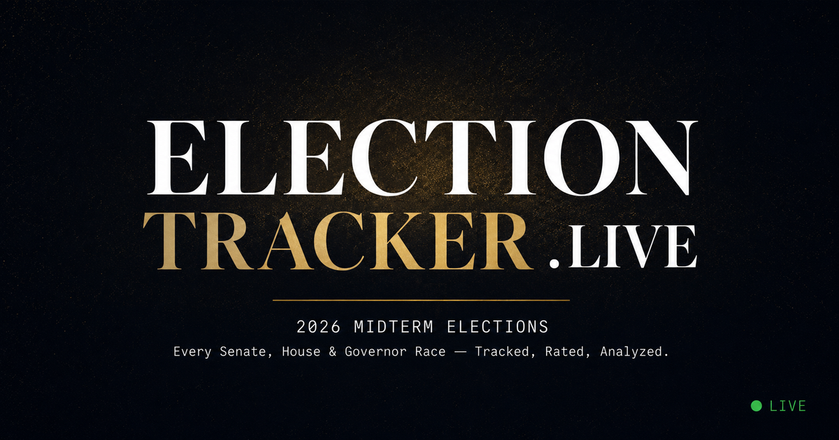 Election Tracker Live — 2026 Midterm Elections Dashboard